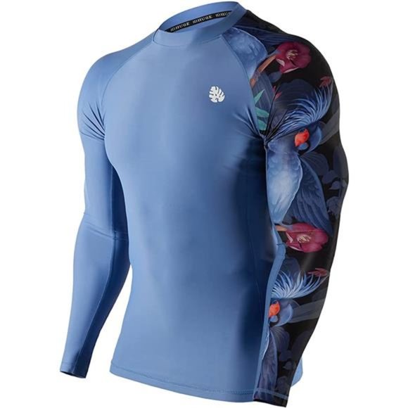 Swim | Mens Rash Guard Long Sleeves Uv Sun Protection Upf 5 Skins ...